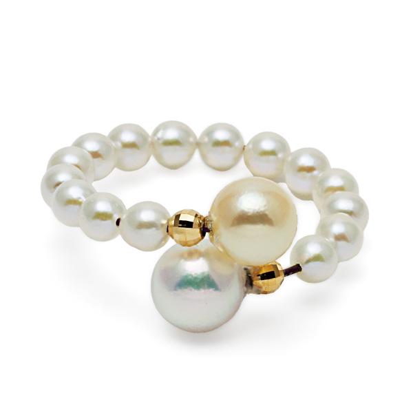 パール リング 伸縮仕様 : j225498 : ジェムキャッスル ゆきざき - 通販 - Yahoo!ショッピング