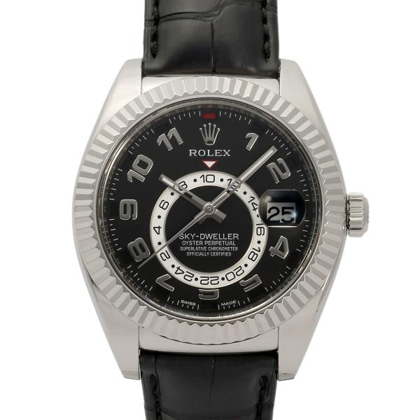 ROLEX（ロレックス） スカイドゥエラー 326139 ブラック/アラビア文字盤 中古 腕時計 メンズ : ジェムキャッスル ゆきざき ...