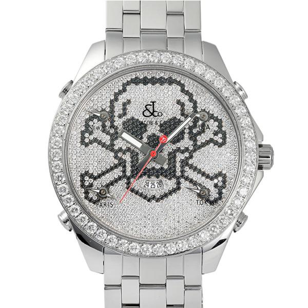 JACOB&CO ジェイコブ ファイブタイムゾーン スカル JC-SKULLD 全面ダイヤ文字盤 中古 腕時計 メンズ : ジェムキャッスル ...