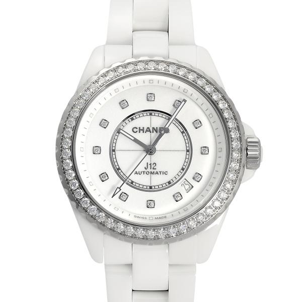 シャネル CHANEL J12 キャリバー12.1 ダイヤモンドベゼル H7189 ホワイト文字盤 中古 腕時計 メンズ :W235179 ...
