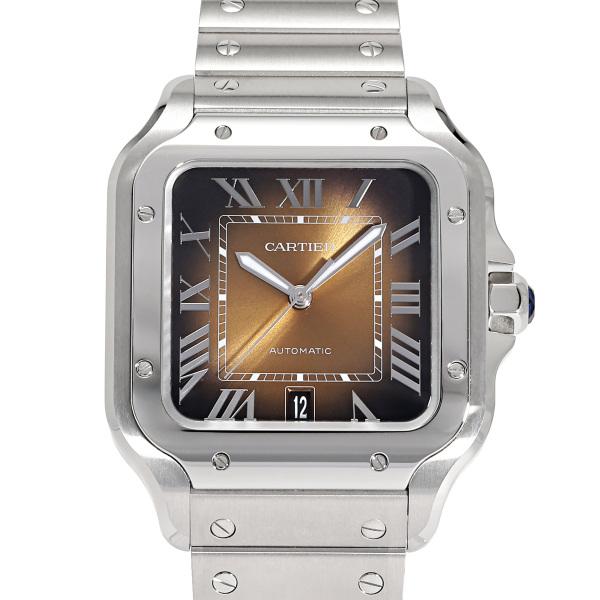 SANTOS DE CARTIER カルティエ Cartier サントス ドゥ ウォッチ LM WSSA0064 ブラウングラデーション文字盤 ...