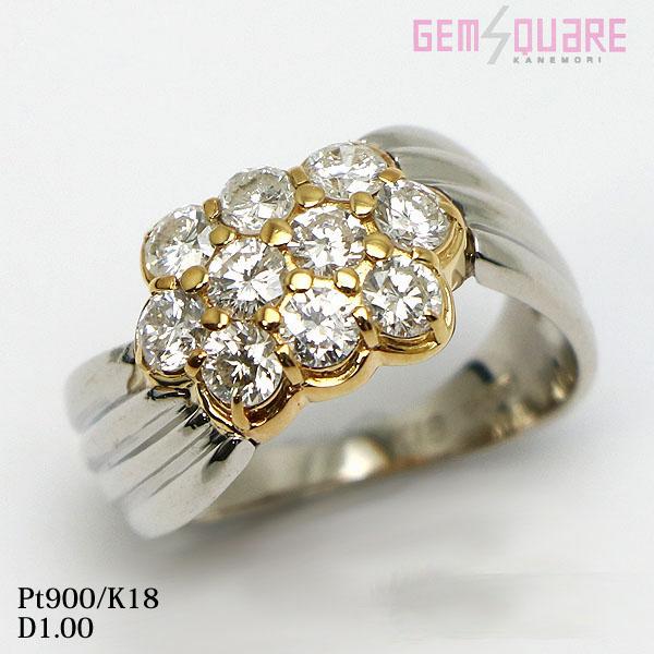 【値下げ交渉可】Pt900 K18 ダイヤモンド デザイン リング 5.4g 9.5号 仕上げ済【質屋出店】 : ジェム・スクエア カネモリ - 通販 - Yahoo!ショッピング