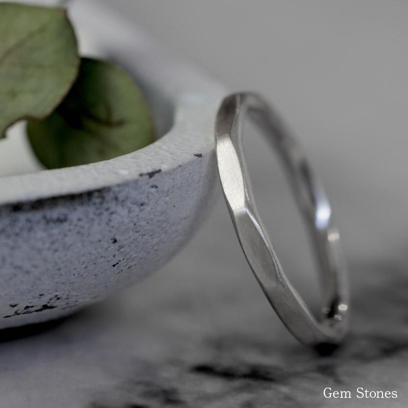 Attrait Cinq アトレ サンク シルバーリング シンプル レディース 指輪 槌目 ペア ピンキー デイリーユース 細身 細い silver 950 記念日 プレゼント : Gem ...