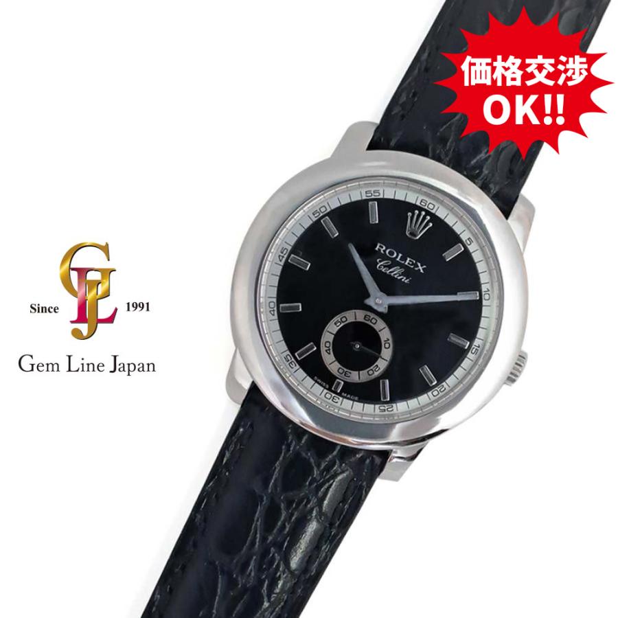 チェリーニ ロレックス チェリニウム 5241 K番 ブラック プラチナ 美品 メンズ 手巻き 時計 : ジェムラインジャパン - 通販 ...