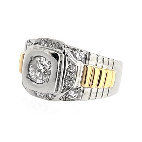 K18/Pt900 22.95g ダイヤモンド 0.722ct 脇石 0.36ct コンビ メンズ 印台 リング : ジェムラインジャパン - 通販 - Yahoo!ショッピング