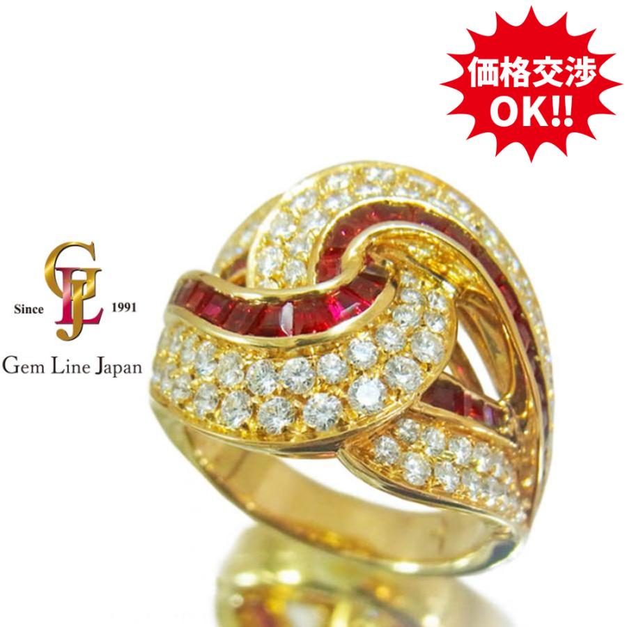 保証書付き ピキョッティ ルビー 1.29ct ダイヤモンド 1.48ct K18 リング : x3482 : ジェムラインジャパン - 通販 - Yahoo!ショッピング