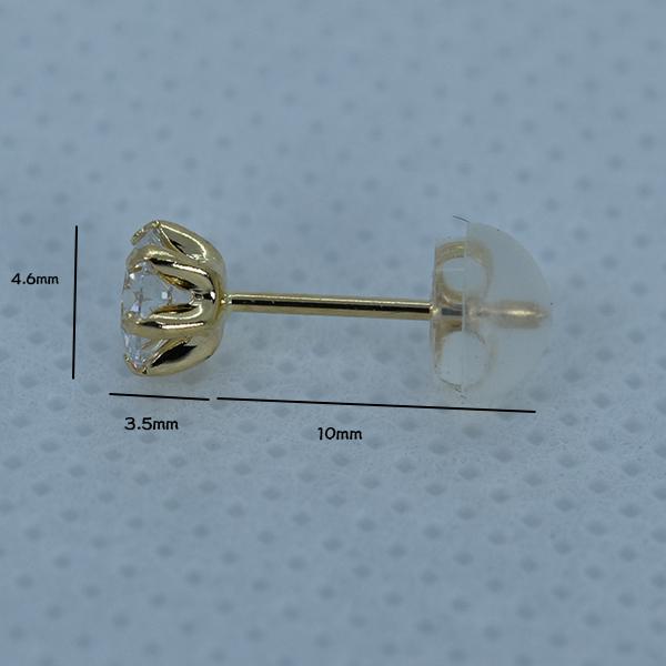 K18YG 合計0.6ct 両耳 0.3ct×2個 ラボグロウンダイヤモンド ピアス DEF VSup イエローゴールド ダブルロックキャッチ LAB GROWN DIAMOND 厳選 ...