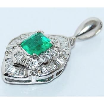 Pt エメラルド-0.54ct&ダイヤモンド 取り巻き レトロデザイン ペンダント トップ : gp-18702-pt : 宝飾ジェムパレス - 通販 - Yahoo!ショッピング