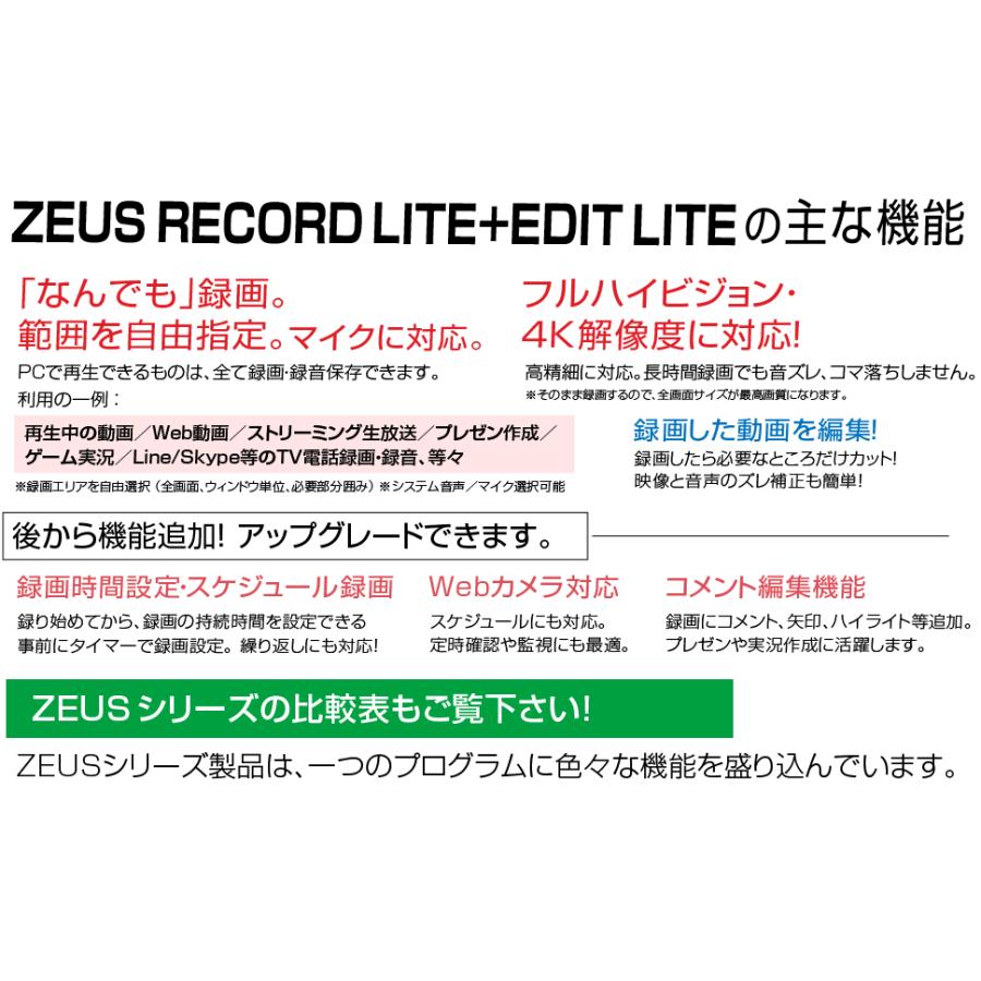 [公式]ZEUS RECORD LITE ＋ EDIT | PC画面録画！ 録音！ 簡単編集！ ダウンロード版 Win対応 : ジェムソフト ...