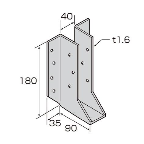 C 根太受け金物 JH208・210 (40個/ケース） : 現場リズム - 通販 - Yahoo!ショッピング