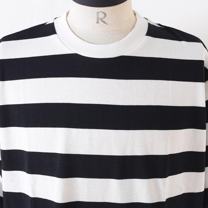 POP EYES ポップアイズ FUNNY CAT BORDER EASY TEE SHIRT SS ファニー キャット プリズン ボーダー ...