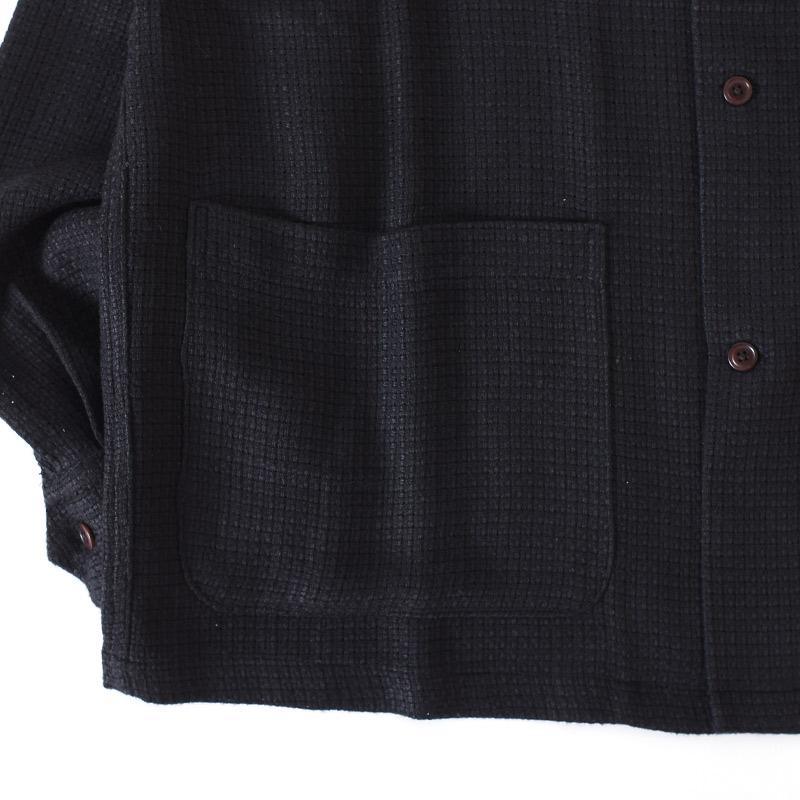 BY GLADHAND GLAD HAND バイ グラッド ハンド EMPIRE ROOM - MESH L/S SHIRTS BK ブラック メッシュ オープンカラー シャツ : GENBA ...