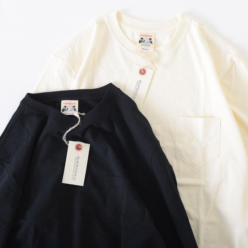GLAD HAND グラッド ハンド パックTEE GH25 ポケット クルーネック 無地 長袖Tシャツ : GENBA ONLINE STORE - 通販 - Yahoo!ショッピング