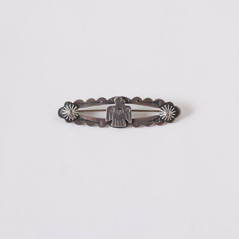 NAVAJO 30s Vintage Fred Harvey THUNDER BIRD Silver Pin ヴィンテージ フレッドハービー ...