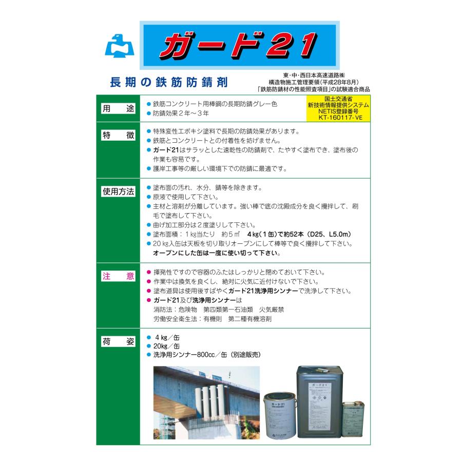ガード21 20kg NETIS登録番号 KT-160117-VE : ゲンバ.COM - 通販 - Yahoo!ショッピング