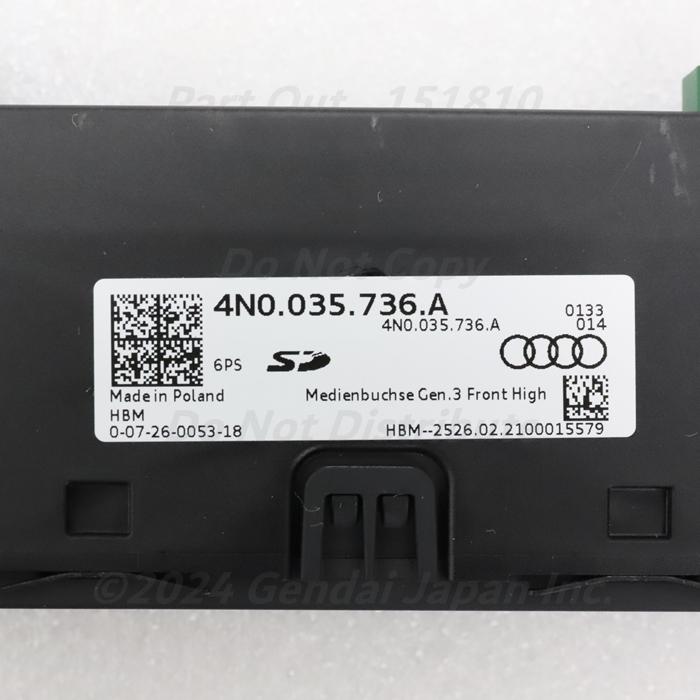 PORSCHE（ポルシェ） [P-17] 992 911 オーディオ外部端子 USB SIM SDカード 4N0035736A ...