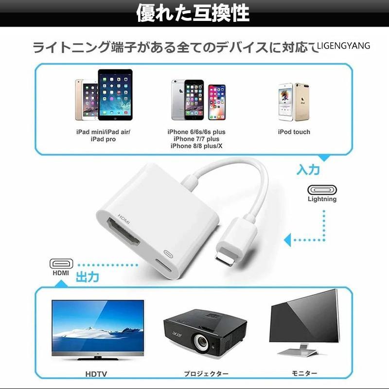 iPhone HDMI 変換アダプタ Apple Lightning Digital AVアダプタ iPhone HDMI 変換アダプタ Apple Lightning Digital AVアダプタ