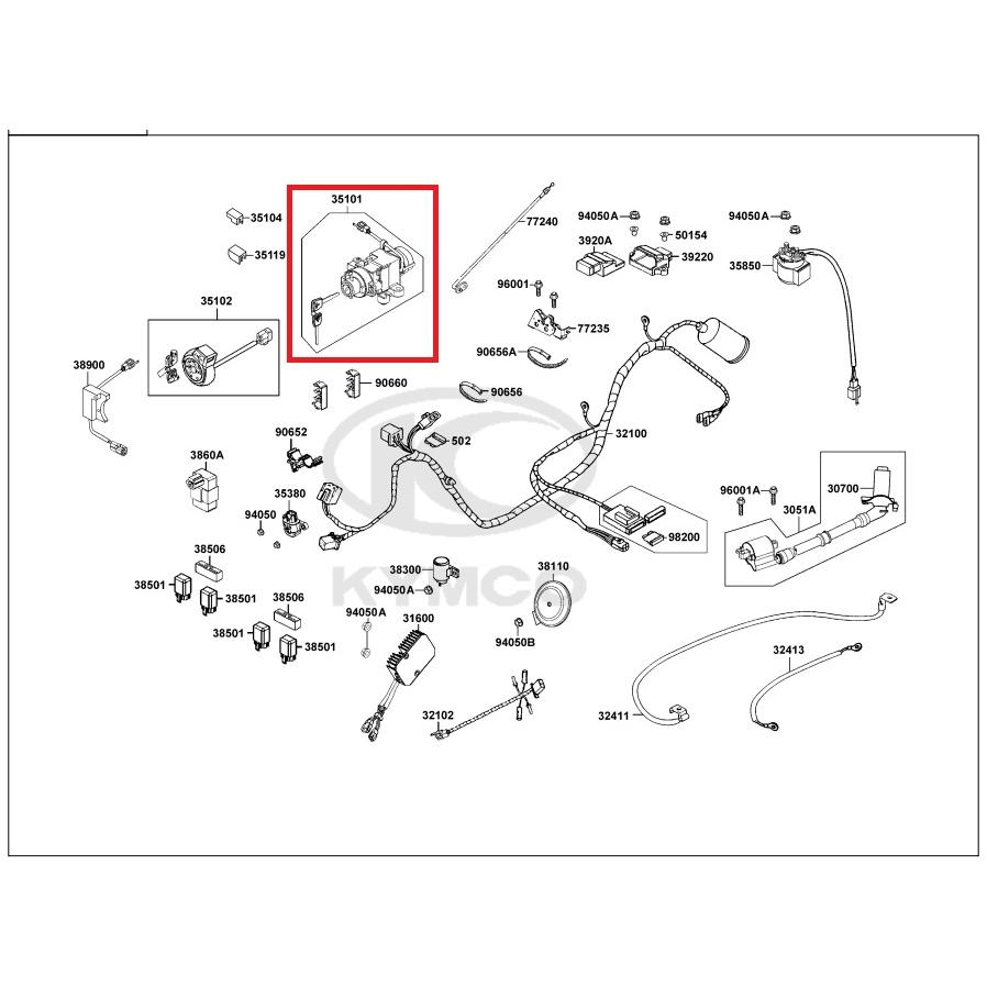 KYMCO キムコ 純正部品 RACING S 150 SR30JD(JP) イグニッションスイッチ 純正番号 35101-ACH6-305 ...