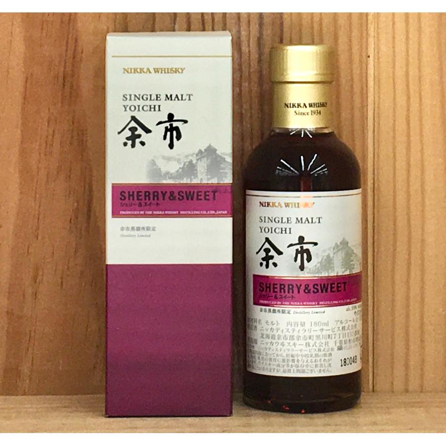 ニッカ シングルモルト余市シェリー&スイート 55度 180ml singleミニチュアボトル single Malt Yoichi ...