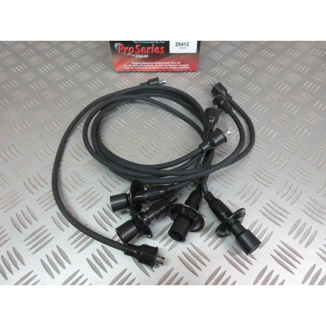 29412黒 VW空冷4 1950-1979 T1 ビートル 56-74カルマンギア 50-72 T2 トランポ プラグコードset NEW ...