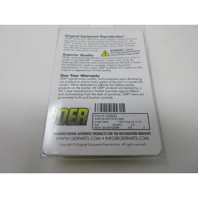 CX2043 OER製 1955-1972 シボレー旧車！ グローブBOX ランプassy NEW IMPALA Camaro ...