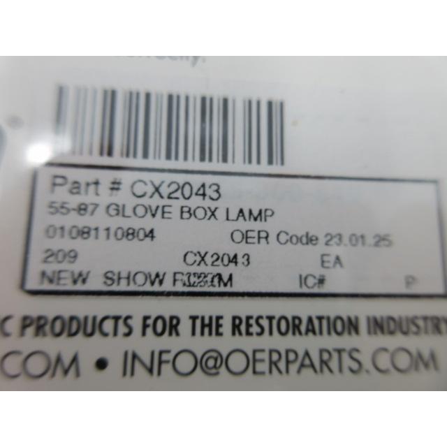 CX2043 OER製 1955-1972 シボレー旧車！ グローブBOX ランプassy NEW IMPALA Camaro ...