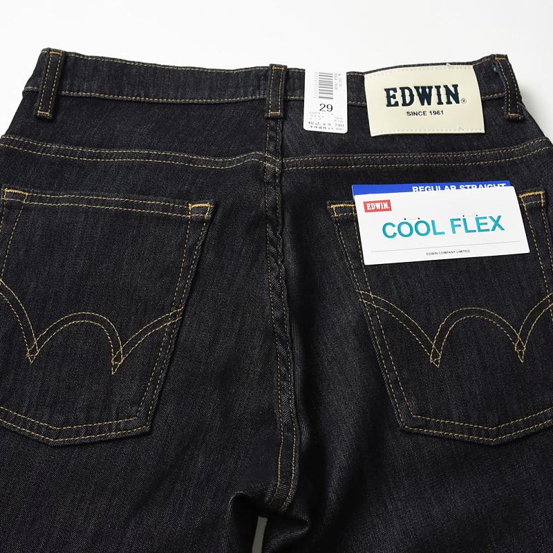 EDWIN SALEセール10%OFF 裾上げ無料 エドウィン COOL FLEX クールフレックス メッシュ レギュラーストレート 涼しい 春夏用 デニム ジーンズ EC03 ...