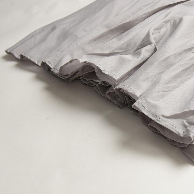 NUNC（ヌンク） Nunc. ギャザー ロング スカート きれいめ 春 黒