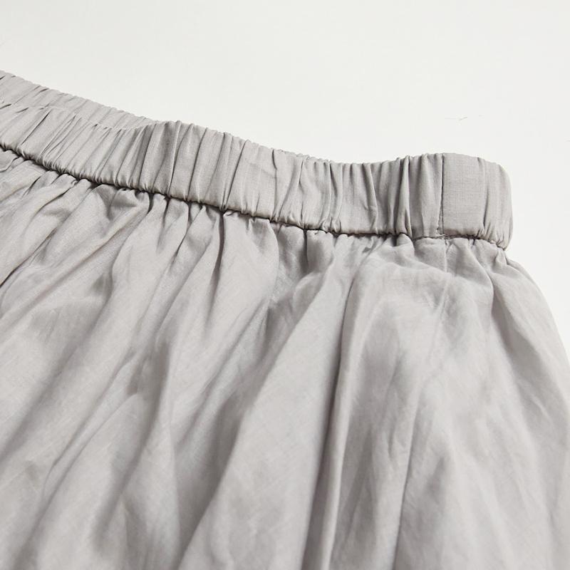 NUNC（ヌンク） Nunc. ギャザー ロング スカート きれいめ 春 黒