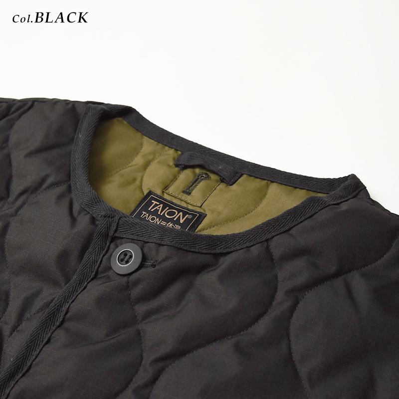 TAION（タイオン） ミリタリー ダウンコート クルーネック スナップ