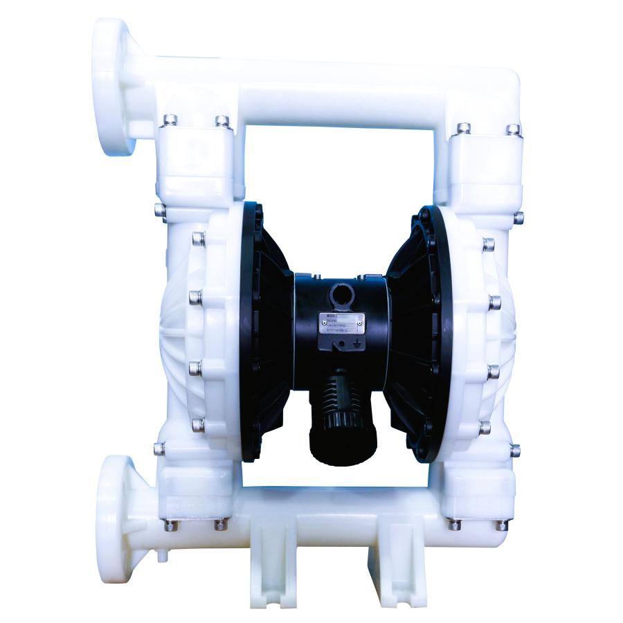 エア駆動ダイヤフラムポンプ AODD-50-PP-TPT PP(ポリプロピレン)モデル 接続口径50A(ANSIフランジ) 最大吐出量587L/min 最高吐出圧力0.7Mpa 軽量樹脂 薬液 ...