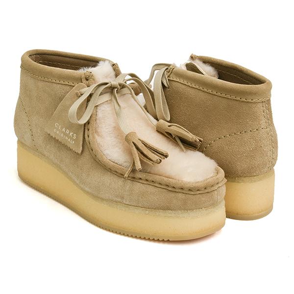 Clarks WOMENS WALLABEE WEDGE 【クラークス ウィメンズ ワラビー ウェッジ】 LIGHT TAN SUEDE (WIDTH:D) : GETTRY - 通販 ...