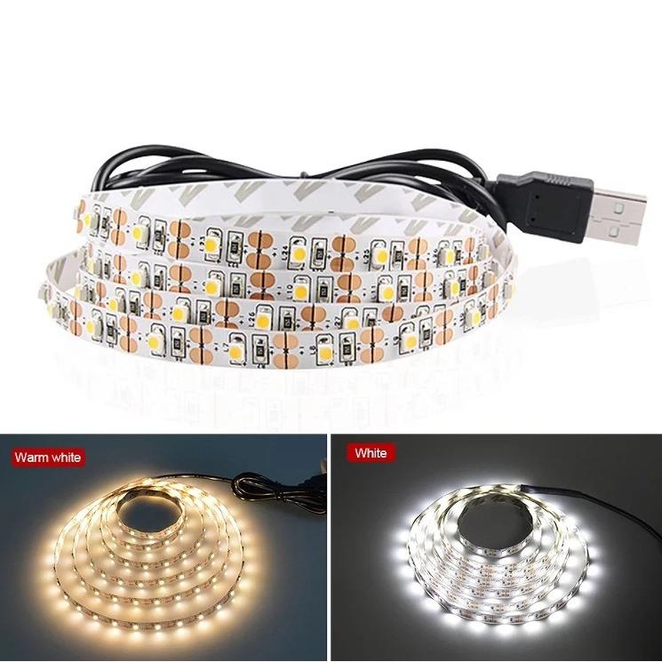 LED テープライト USB対応 5m SMD3528 5V LEDテープ 電球色 昼光色 間接照明 棚下照明 : googoogooヤフー ...