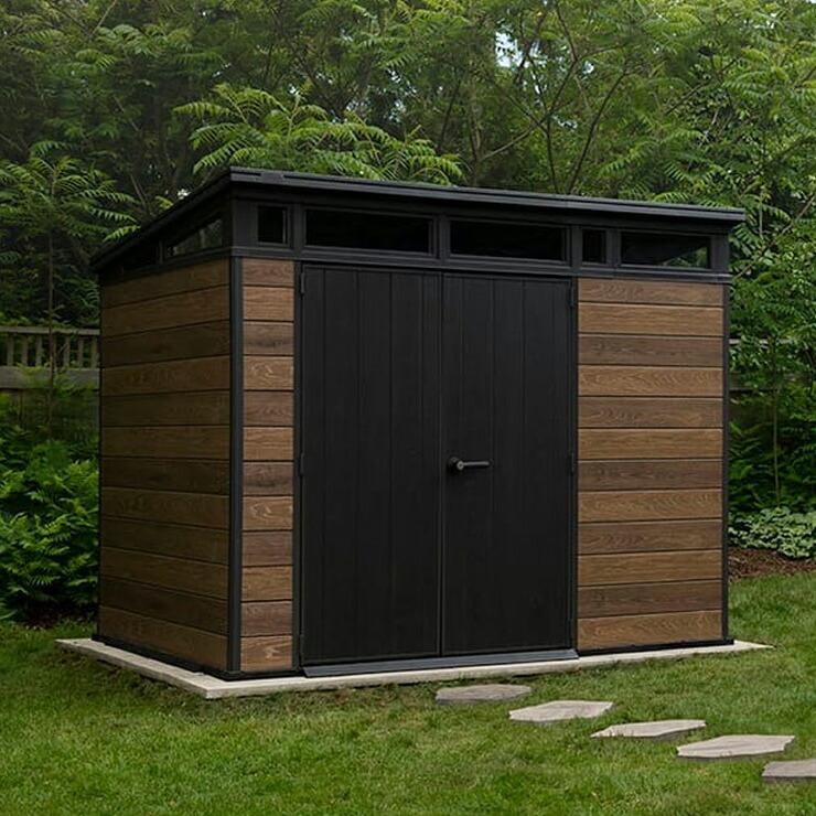 KETER ケター 物置 ペント 9x7 幅279cm 奥行218cm 高さ226cm ウォルナット 屋外収納 ストレージシェッド ガーデン収納 : オンリーライフ Yahoo!ショッピング店 ...