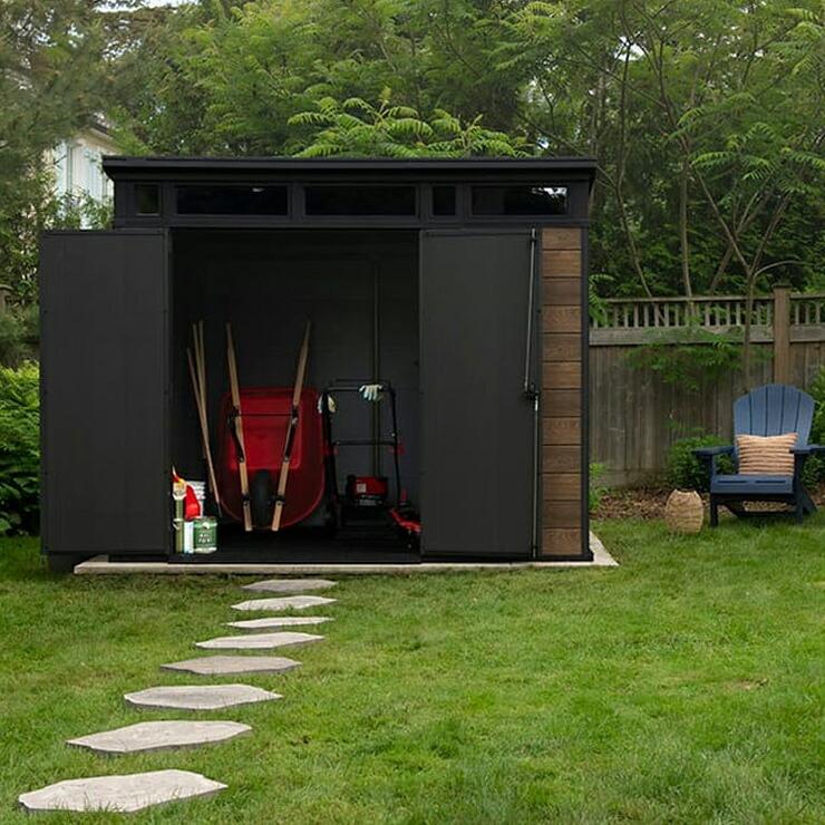 KETER ケター 物置 ペント 9x7 幅279cm 奥行218cm 高さ226cm ウォルナット 屋外収納 ストレージシェッド ガーデン収納 : オンリーライフ Yahoo!ショッピング店 ...