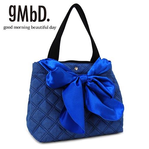 gMbD(good morning beautiful day) デニムキリティング サテンリボン トートバッグ WM : kebiuwm ...