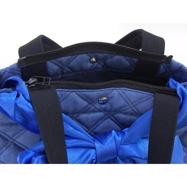 gMbD(good morning beautiful day) デニムキリティング サテンリボン トートバッグ WM : kebiuwm ...