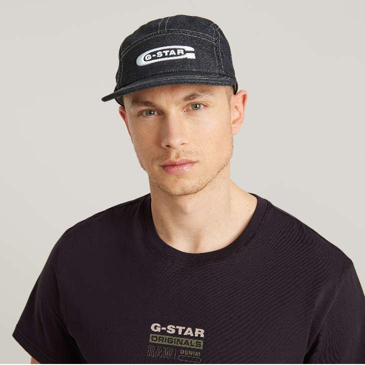 G-STAR RAW (ジースターロゥ) FLAT BRIM 5 PANEL CAP (フラットブリム5パネルキャップ) デニム フラップツバ ...