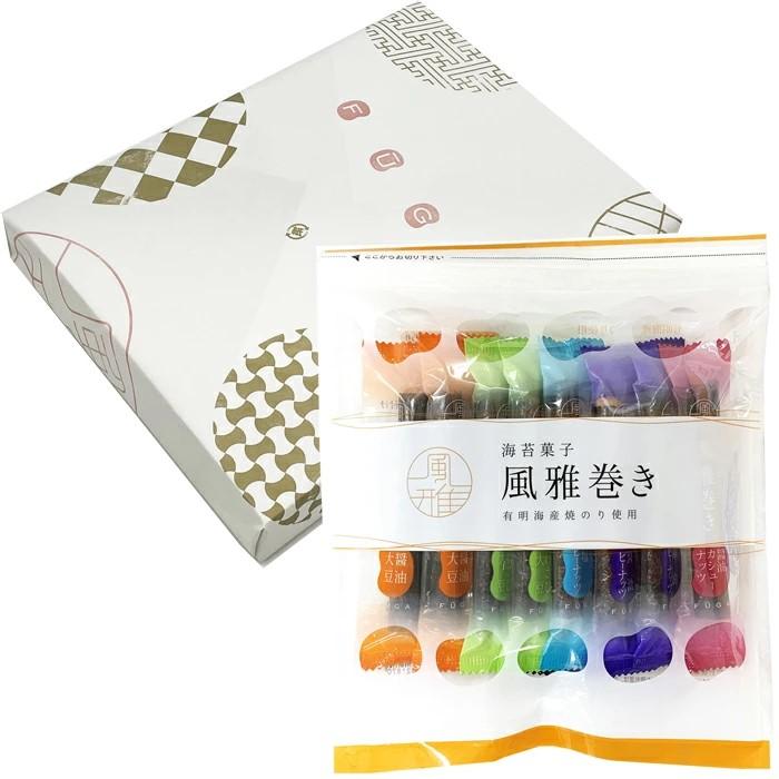 海苔菓子 風雅巻き 5種類12本（クラフトBOX入）(風雅12) 熊本県産【レターパック発送 送料込み価格】 : ギフトギャラリー石橋 ヤフー ...