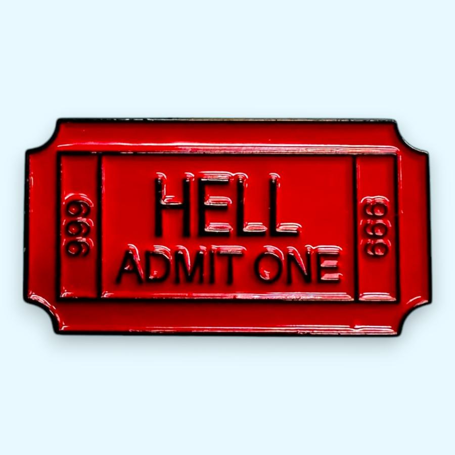 HELL ADMIT ONE 666 悪魔 チケット ピン ピンバッジ バッジ ポスト投函 : CP Select - 通販 - Yahoo!ショッピング