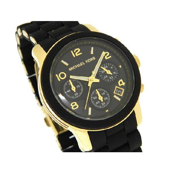 MICHAEL KORS MK5191 RUNWAY LADIES GOLD/BLACK RUBBER/STAINLESS マイケルコース ...
