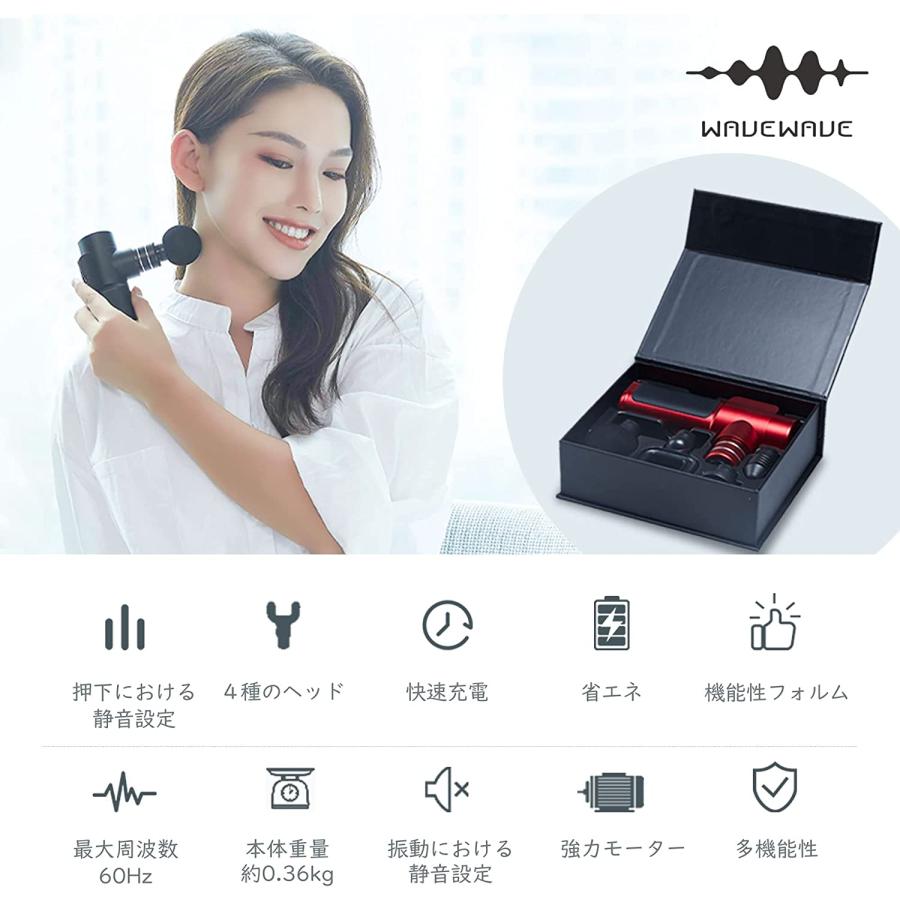 リフレッシュハンディガン ボディケア wavewave コンパクトなのにパワフルな振動 リリースガン（グレー）WAVE003 : youty ...