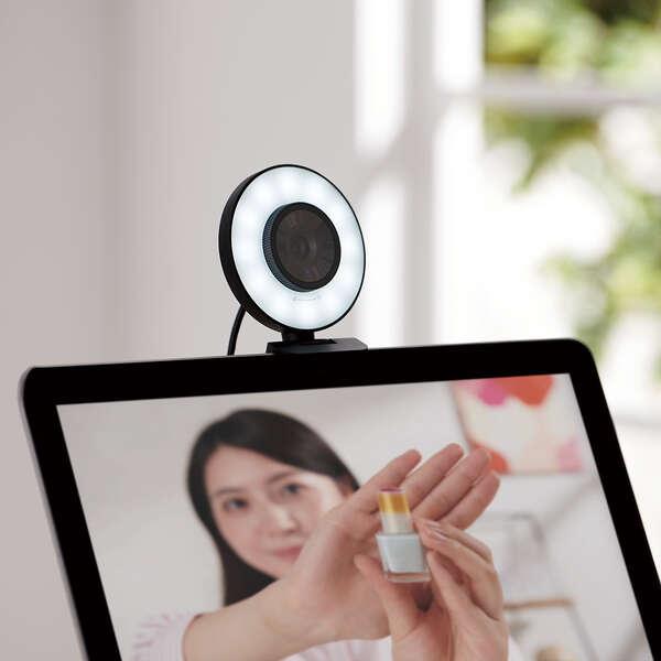 ELECOM 【200万画素】【Full HD対応】【60FPS】【LEDリングライト内蔵】UCAM-CX20ABBK WebカメラELECOM（エレコム） : GIGA ヤフー店 - 通販 ...