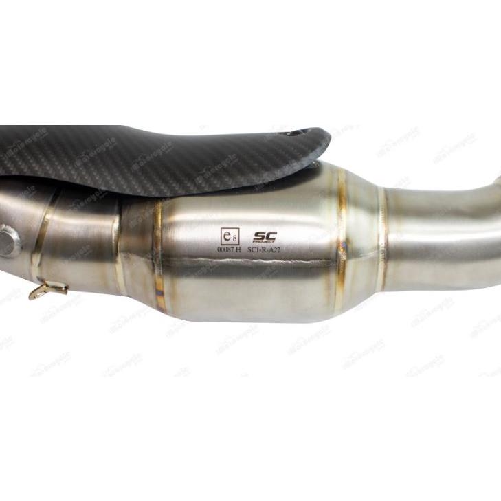 SCプロジェクト アプリリア RSV4 1100 Factory 2019-2020 SC1-R チタンスリップオンマフラー A18-91C ...