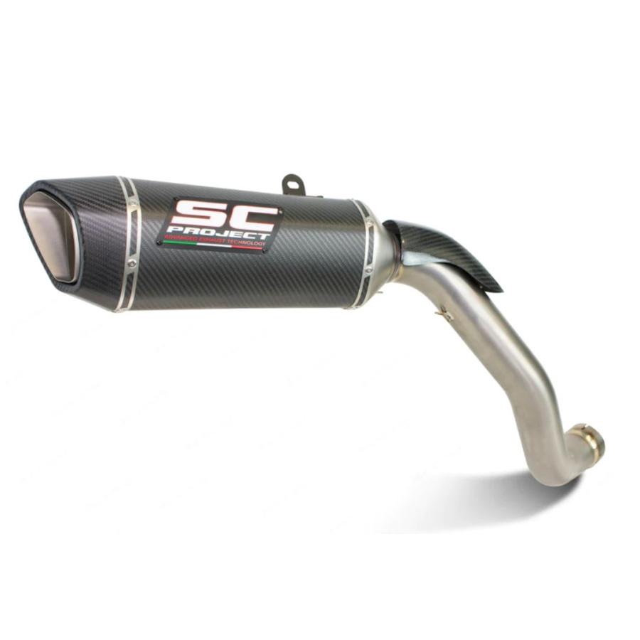 F3 800 ロッソ 21-23 スリップオン “ハイポジション” & フルチタン リンクパイプ SCプロジェクト SC1-R M08A ...