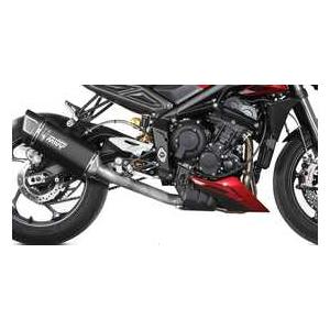 Mivv StreetTriple765R 23-24 フルエキ(触媒なし) SR-1 チタンブラック T.026.LR1TB ...