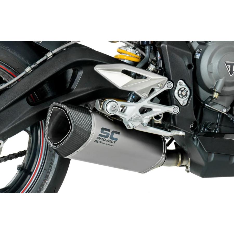SCプロジェクト Triumph StreetTriple 765S 2017-2019 SC1-Rスリップオン チタン (ユーロ4対応/消音バッフル付属) T18B-93T : t18b ...