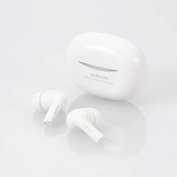ELECOM（エレコム） ワイヤレスイヤホン Bluetooth ノイズキャンセリング コンパクト 軽量 最大6時間連続再生 外音取込モード 自動ペアリング ホワイト LBT-TWS15WH2 ...
