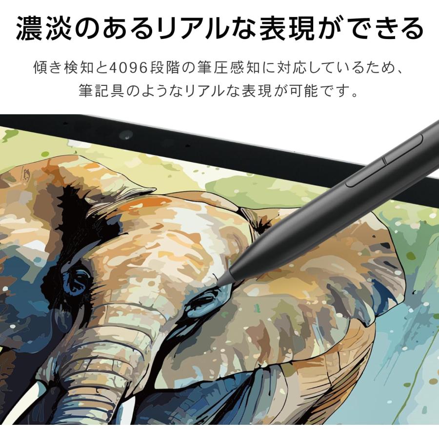 ELECOM エレコム タッチペン MPP2.0 Surface対応 【 Laptop 3/4/7 Go 2/3/4 Pro 8/9/10/11 With 5G 】 パームリジェクション 傾き ...