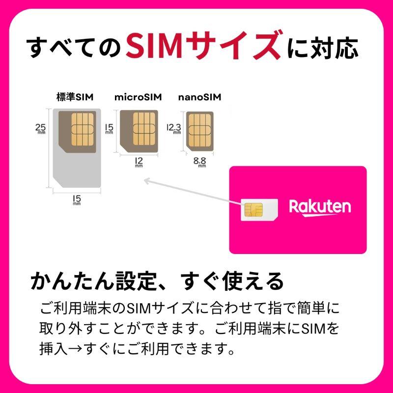 プリペイドsim 日本 楽天モバイル 7GB 月 SMS認証可能 1年間有効 楽天回線 SIMカード 大容量 海外 SIM プリペイド データ専用 4GLTE 5G対応 japan 契約不要 ...